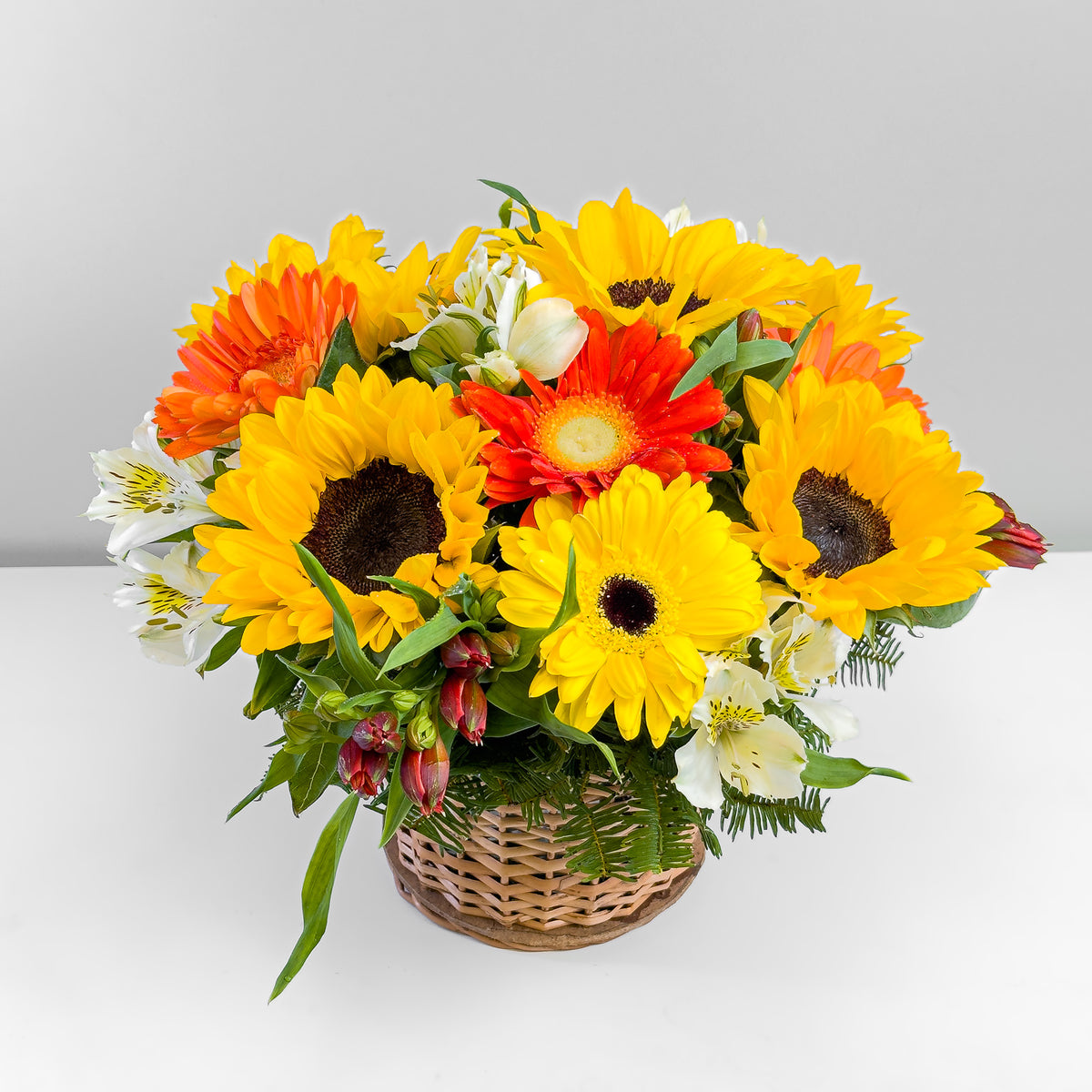 Arreglo Floral de Girasoles y Gerberas - Alegría a Domicilio | Rosatel ...