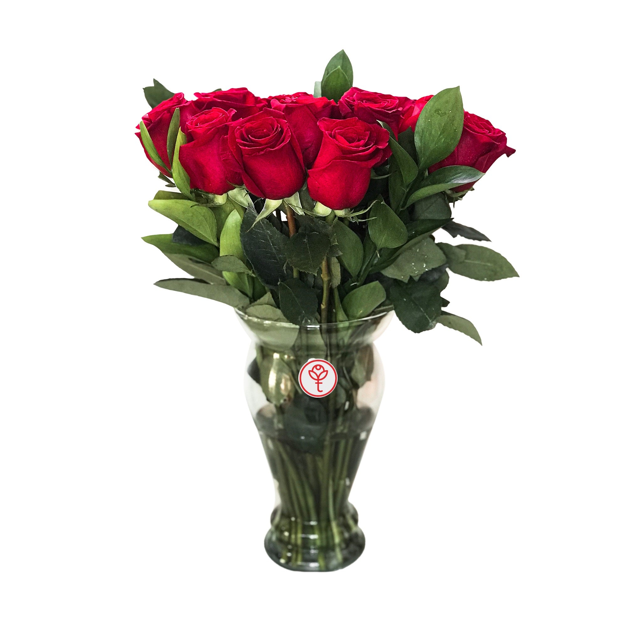 Arreglo con 24 Rosas en Florero Modelo Europeo – Rosatel Chile